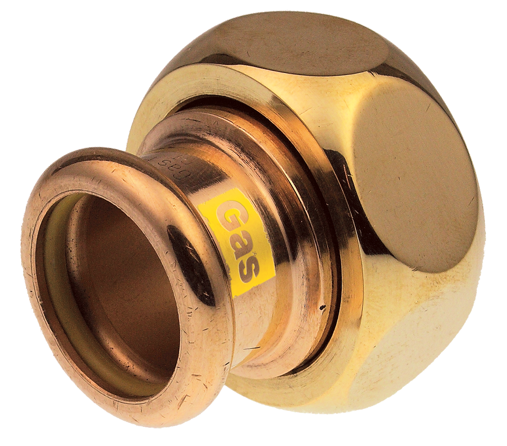 VSH XPress Copper Gas coupling with nut (press x female thread)