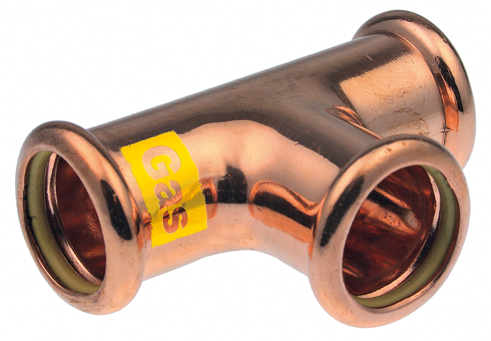 VSH XPress Copper Gas T-piece (3 x press)