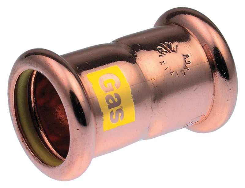 VSH XPress Copper Gas straight coupling (2 x press)