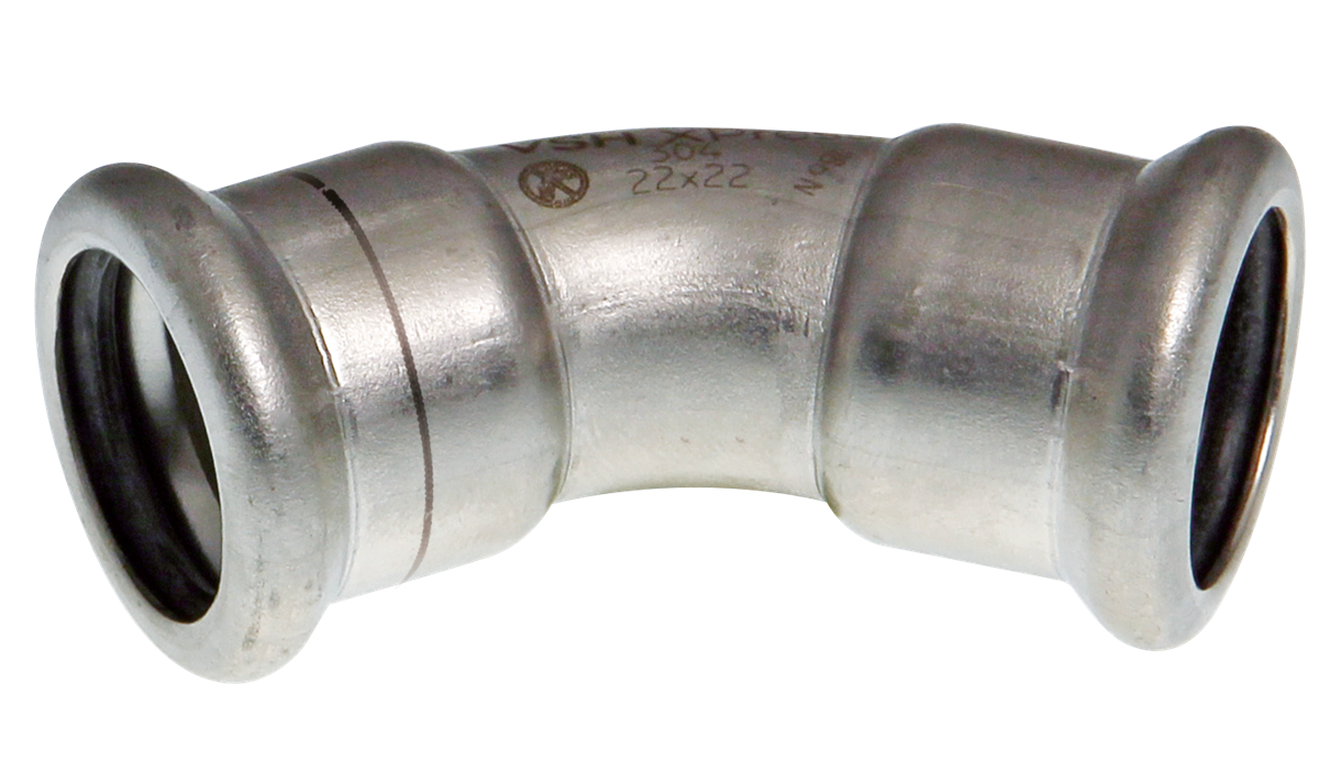 VSH XPress Stainless 304 elbow 45° (2 x press)