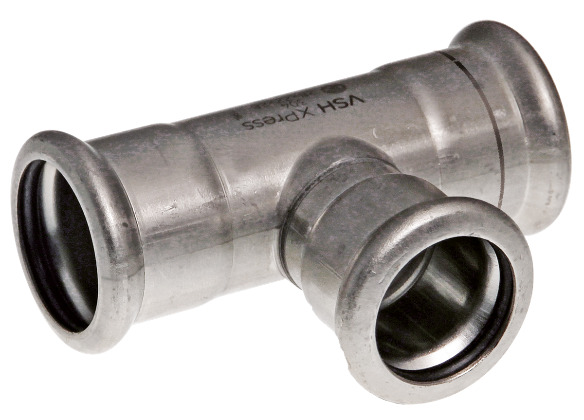 VSH XPress Stainless 304 T-piece (3 x press)