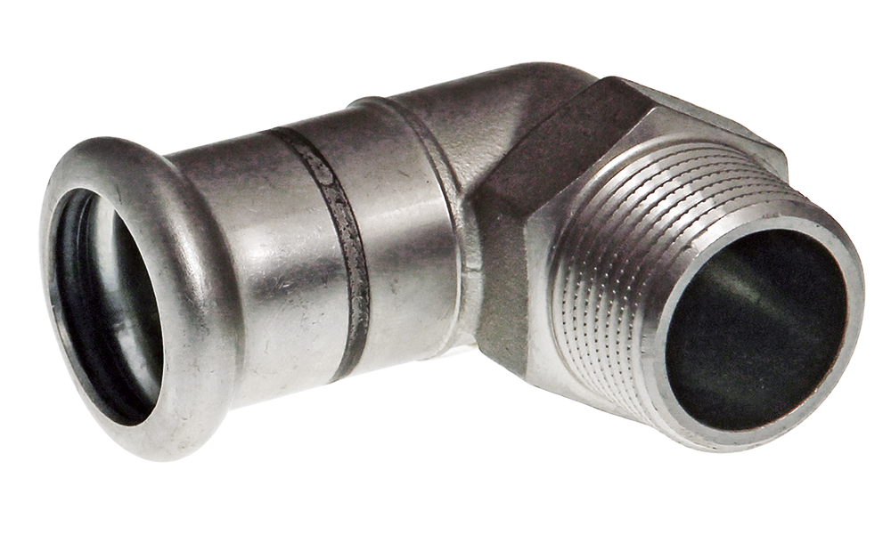 VSH XPress Stainless 304 angle adapter 90° (press x male thread)