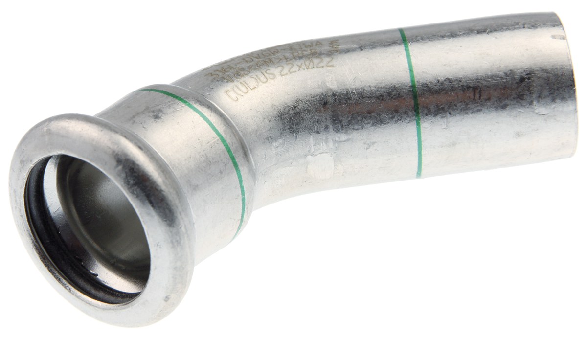 VSH XPress Edelstahl Bogen 45° i/a 42