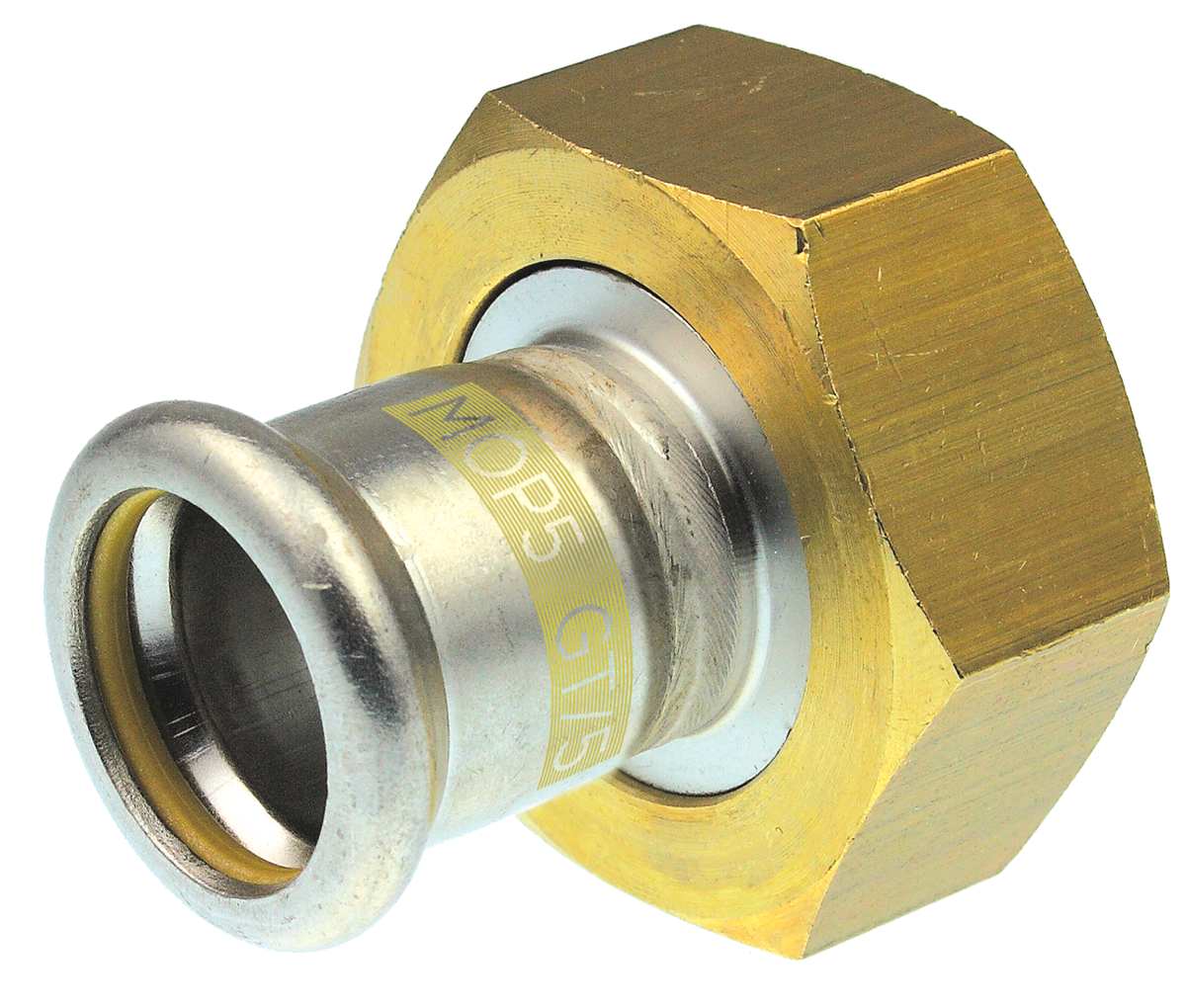 VSH XPress Stainless Gas coupling with nut FF 22xG1 1/8"