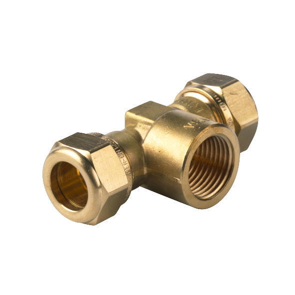 VSH Super T-piece female thread FFF 18x18xRp1/2" DZR