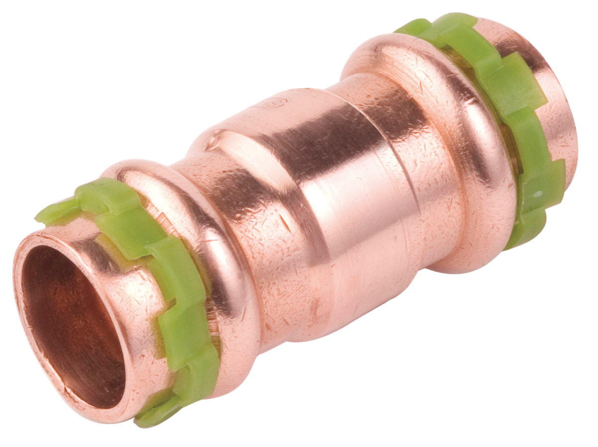 VSH SudoPress Copper straight coupling bronze (2 x press)