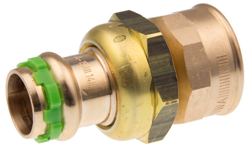 VSH SudoPress Copper straight union connector FF 15xRp3/4"