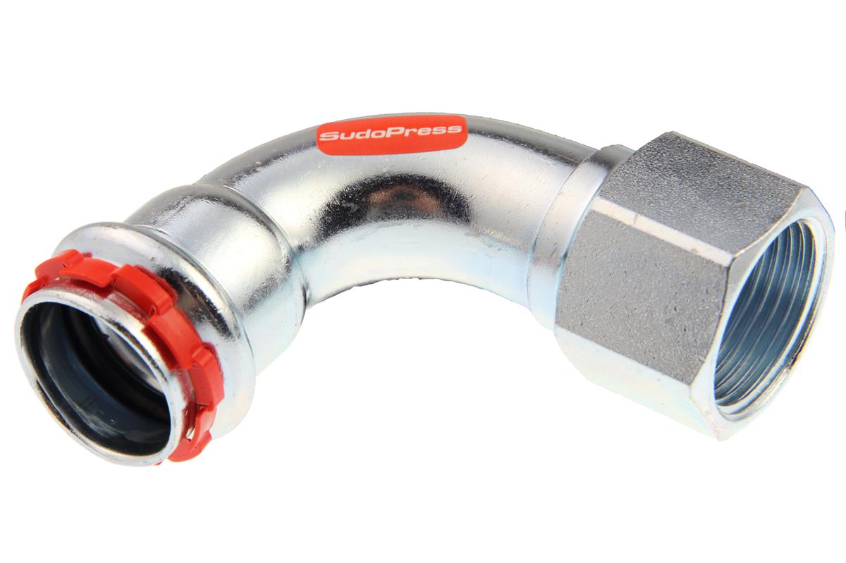 VSH SudoPress Carbon Threaded bend 90° FF 22xRp3/4"