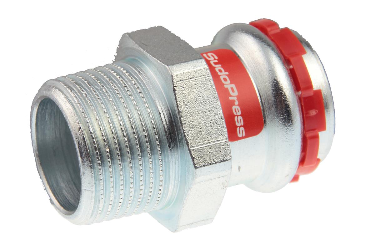 VSH SudoPress Carbon straight connector (press x male thread)