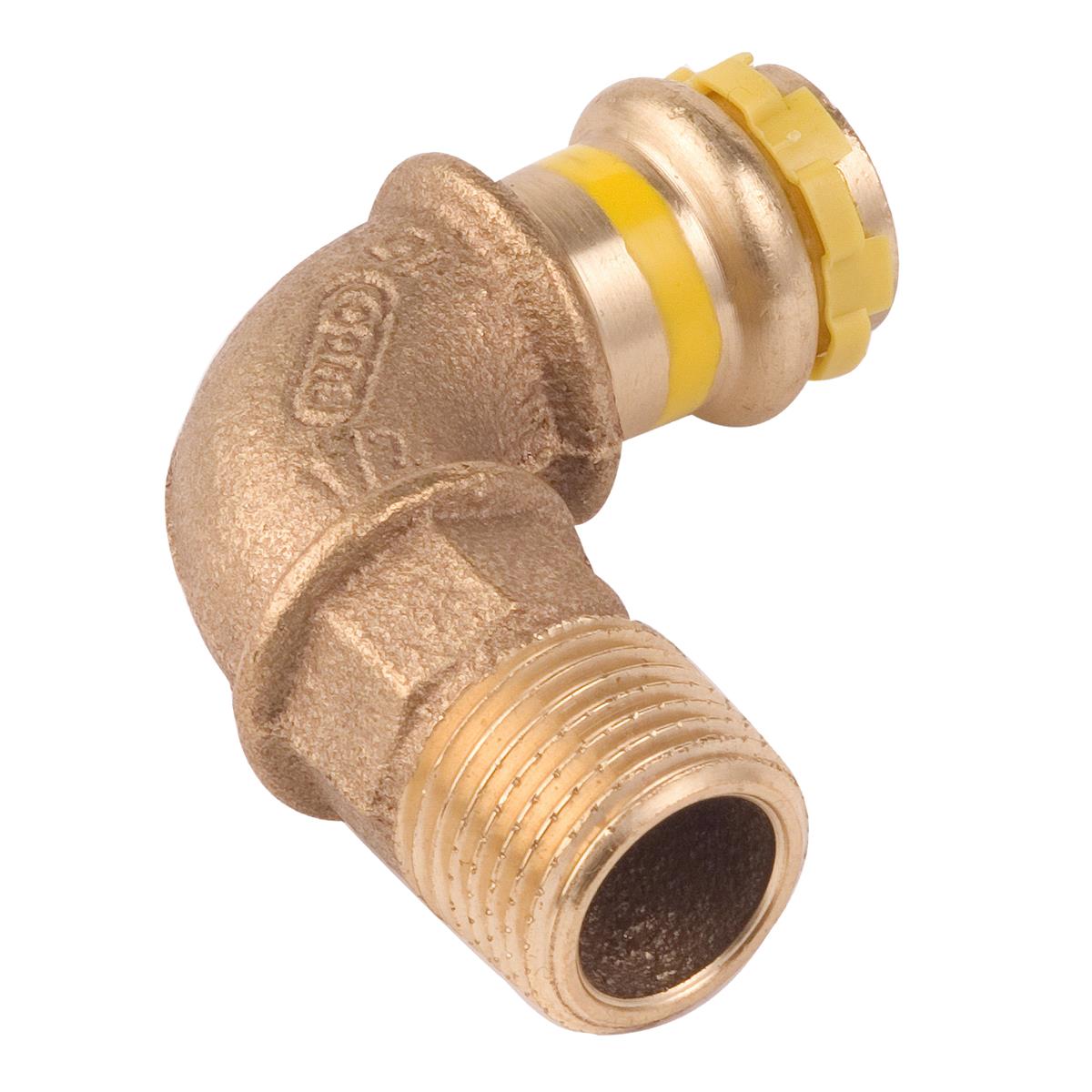 VSH SudoPress Copper Gas angle adapter 90° (press x male thread)