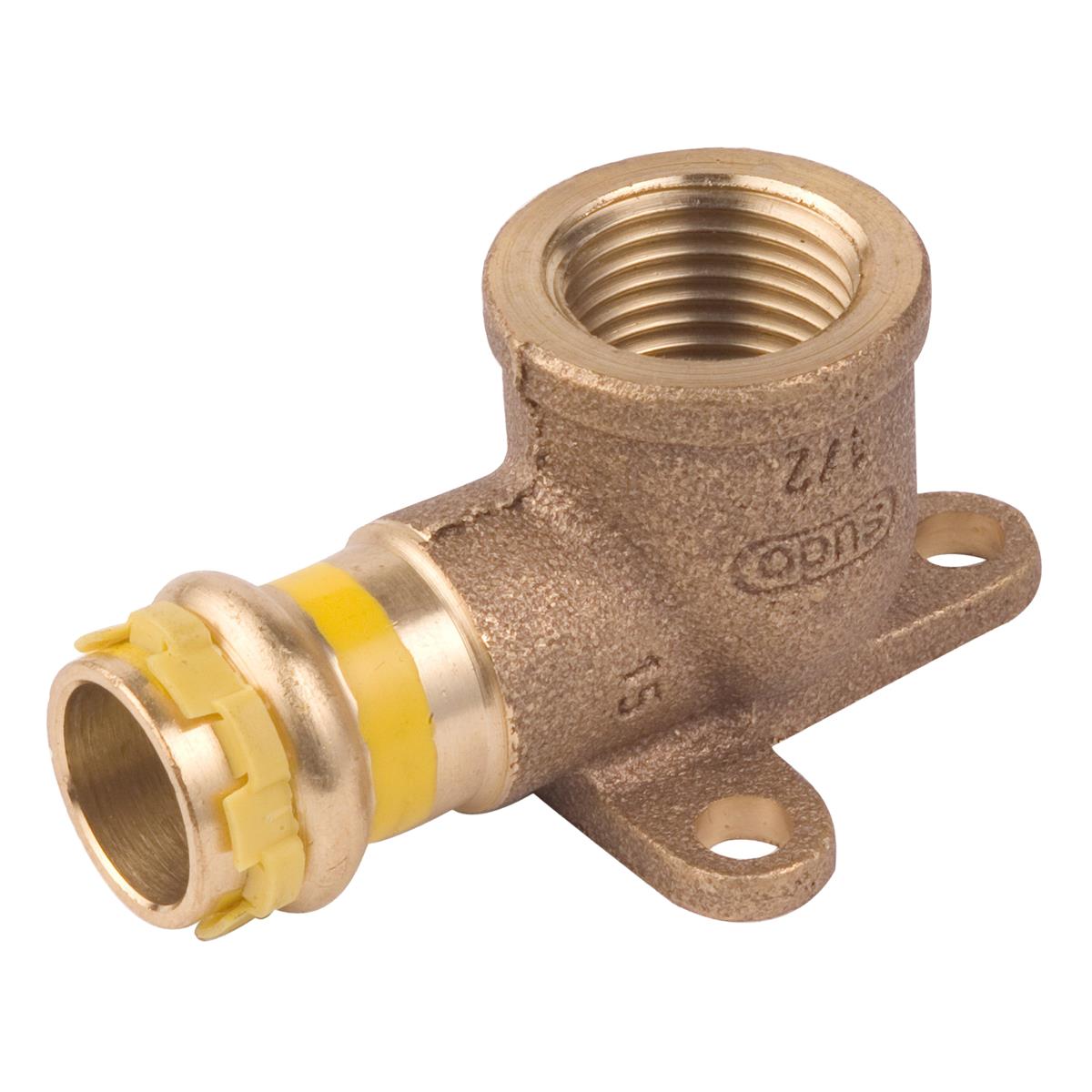 VSH SudoPress Copper Gas wall plate 90° FF 15xRp1/2"