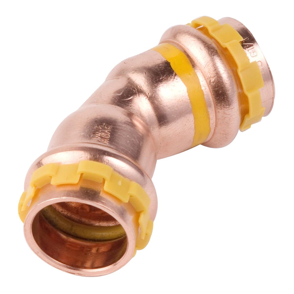 VSH SudoPress Copper Gas elbow 45° (2 x press)