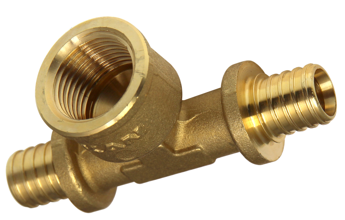 VSH Ultraline T-piece threaded (sleeve x female thread x sleeve)