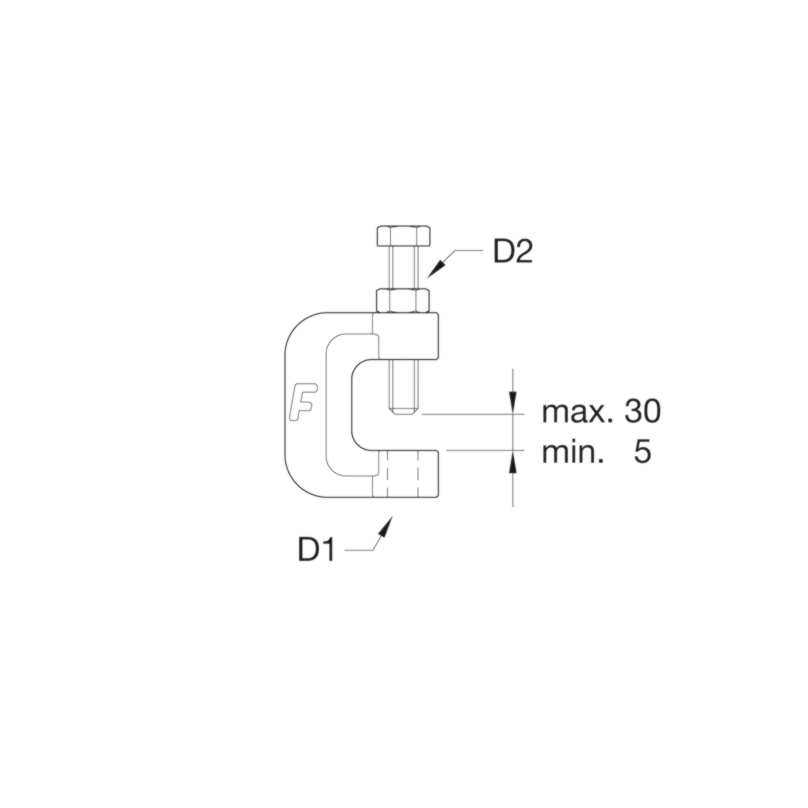 FastFix pince p.profilé KCH M10 zingué