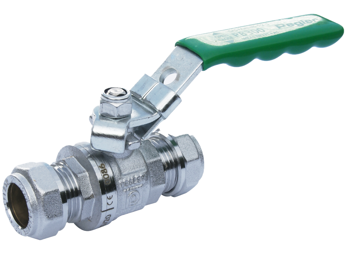 VSH Prestex ball valve FF 15 (DN15) (green) Cr