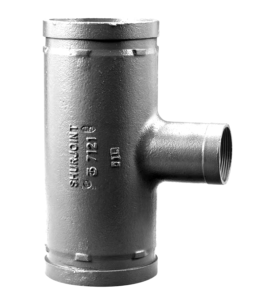 VSH Shurjoint reducing tee (groove x female thread x groove)