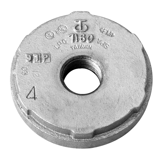VSH Shurjoint concentric transition cap MF 88.9xRp1" galvanized