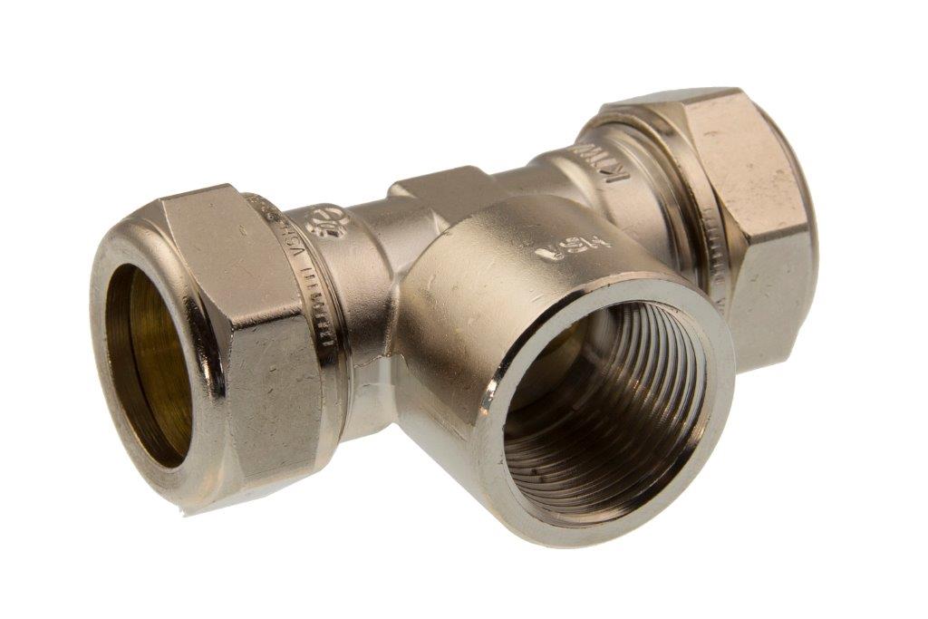 VSH Super T-piece female thread FFF 15x15xRp1/4" Ni