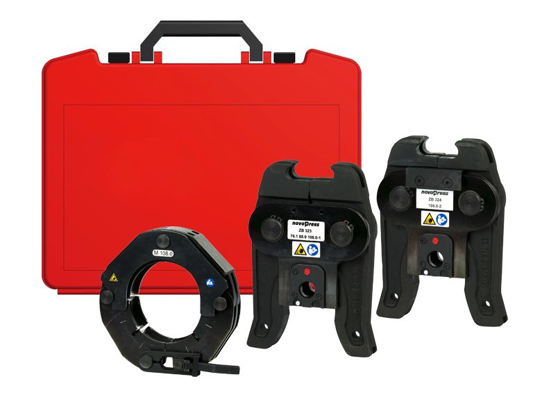 Novopress set ketting M108+adapters ZB323 en ZB324+koffer