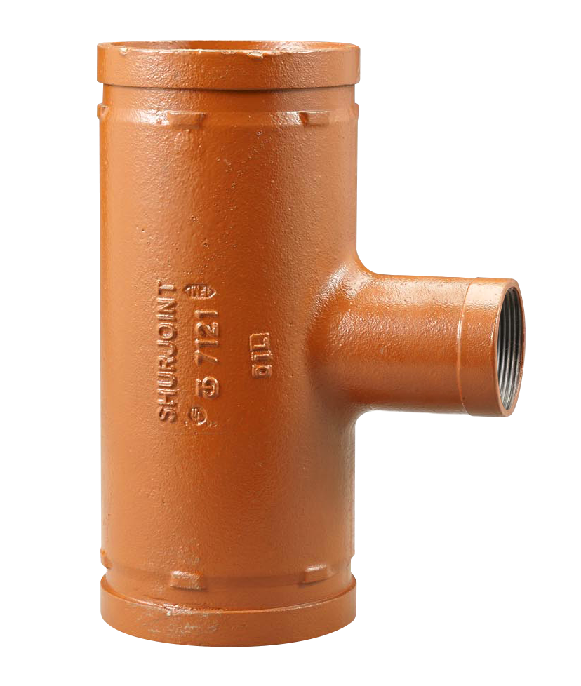 VSH Shurjoint reducing tee (groove x female thread x groove)