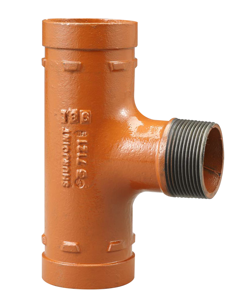 VSH Shurjoint reducing tee (groove x male thread x groove)